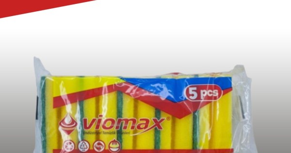 VİOMAX TM-751 5Lİ OLUKLU BULAŞIK SÜNGERİ